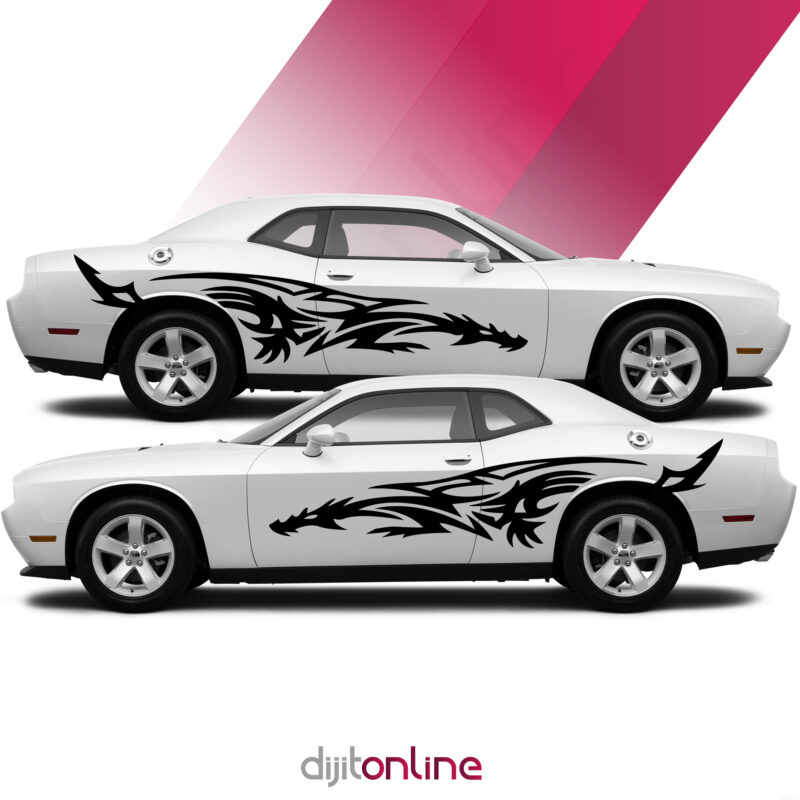 Big Dragon Tattoo Monster Swoosh Design Camper Tribal Door Side Pickup ...