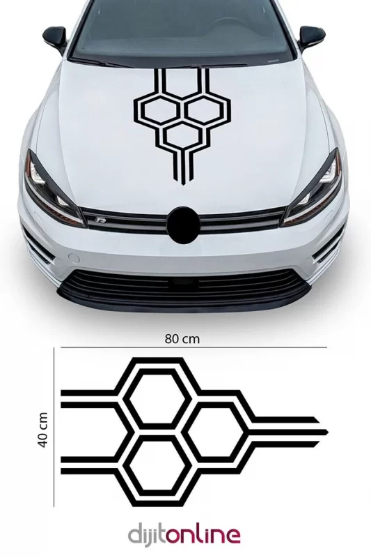Honeycomb Head Decal – Car Sticker – Car Decal – Hood Sticker - Dijitonline