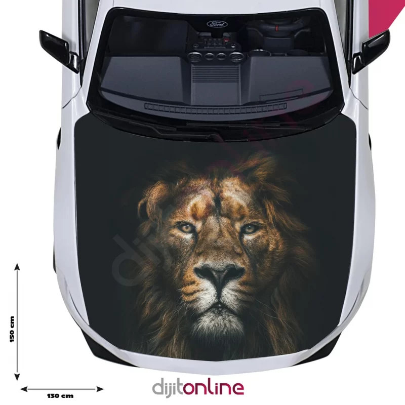 Lion Car hood decal, Lion Decal, Lion Hood Wrap Graphics Decal ...