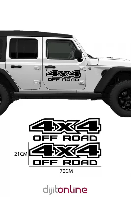4×4 OFF ROAD Side Door Sticker | 4×4 Off Road Decal - Dijitonline
